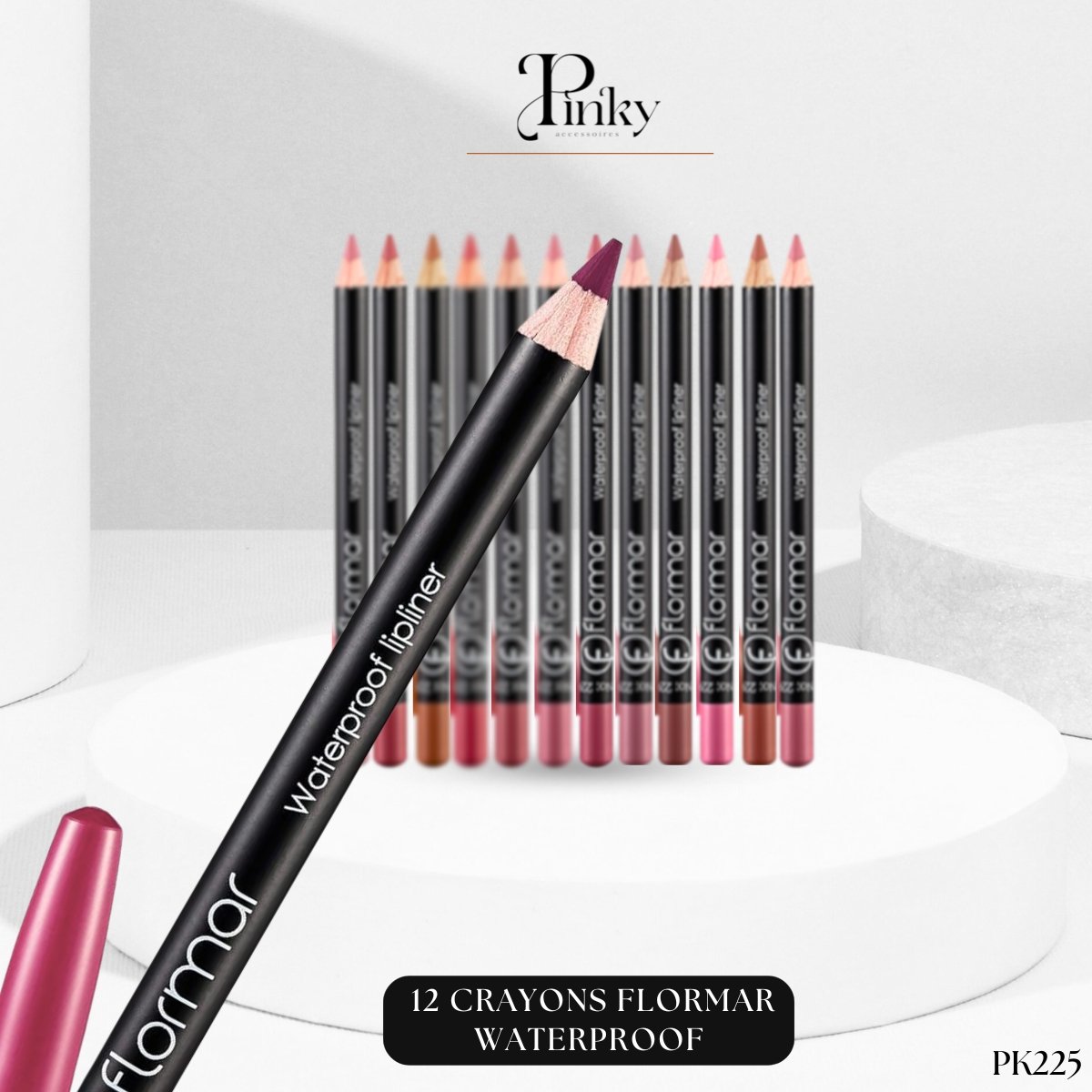 Flormar Crayons contour des lèvres 12 Couleurs PK225 - Pinky